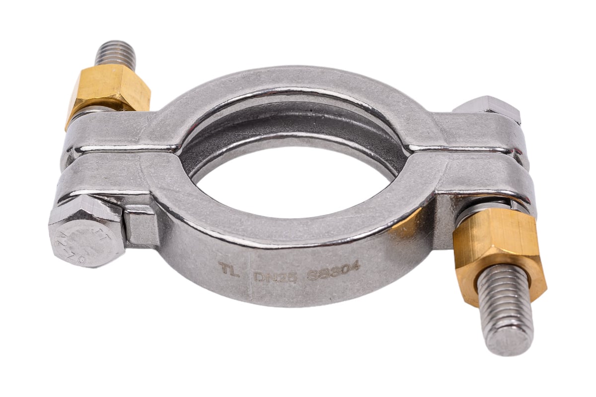 Хомут CLAMP TITAN LOCK двухболтовый, усиленный, DN25, нерж. 304, DIN ...