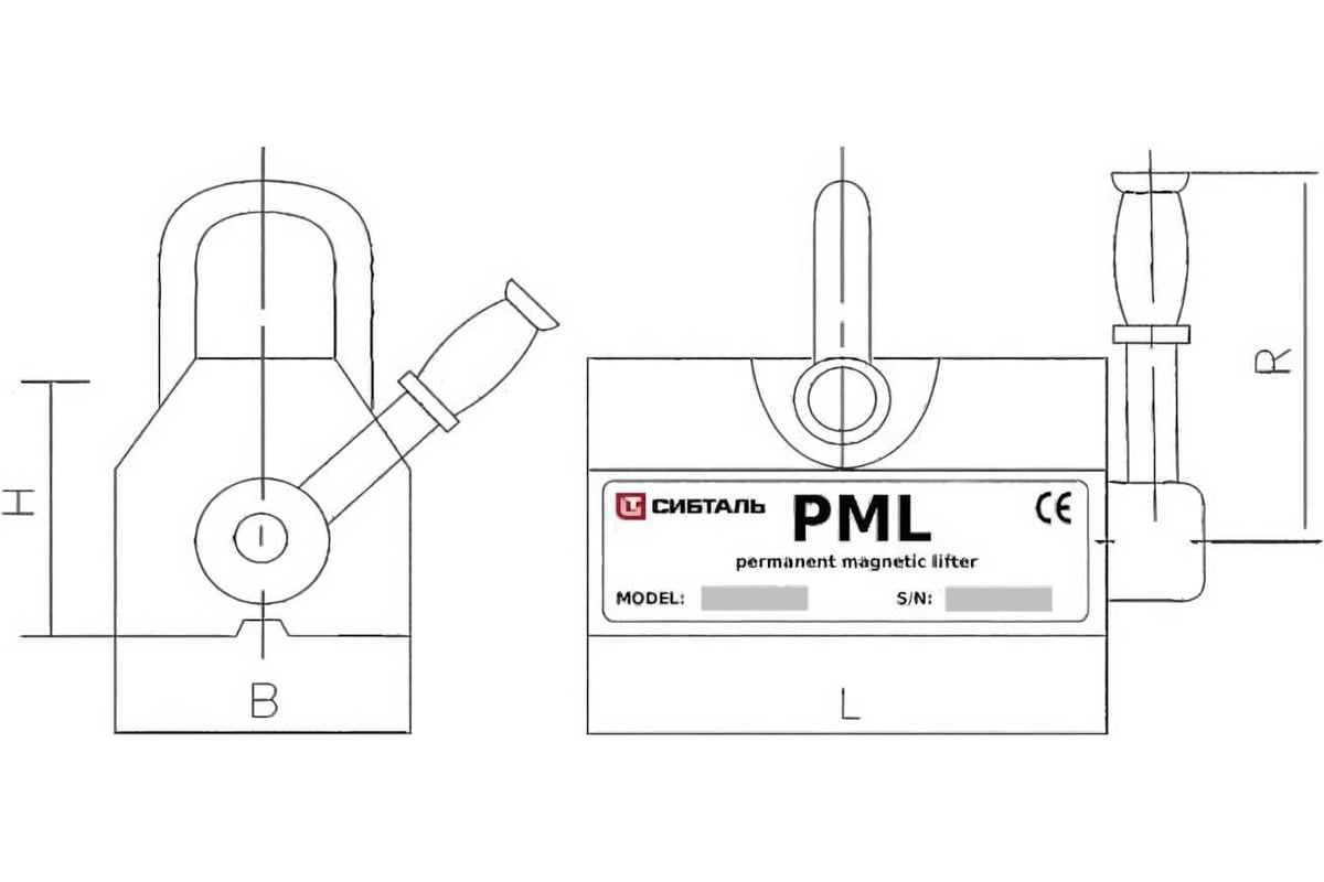 Магнитный захват Сибталь модель PML 1Т 080 0001 1000 - выгодная цена ...