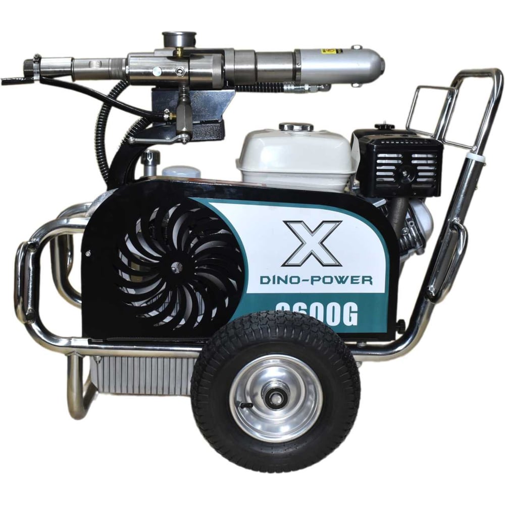 Окрасочный аппарат безвоздушного распыления Dino-Power 228 бар, шланг 15 м, пистолет, удлинитель ...