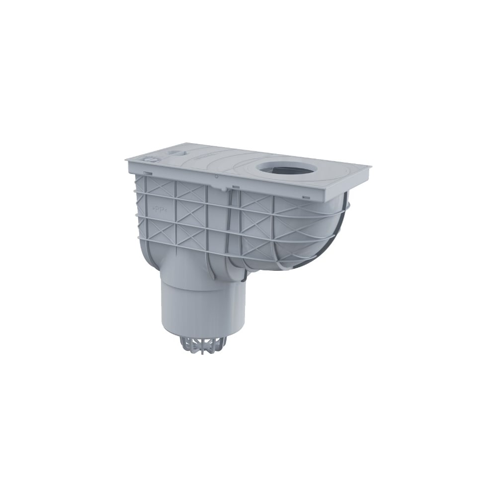 Ливнеотвод Alca Plast 300x155/125 мм, сток – прямой, серый AGV2S ...