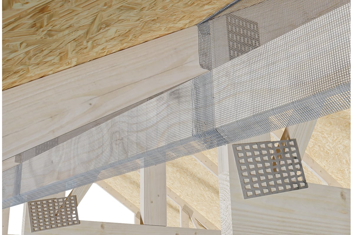 Карнизная сетка для защиты вентиляционного зазора Tectis 0.15х25 м ...