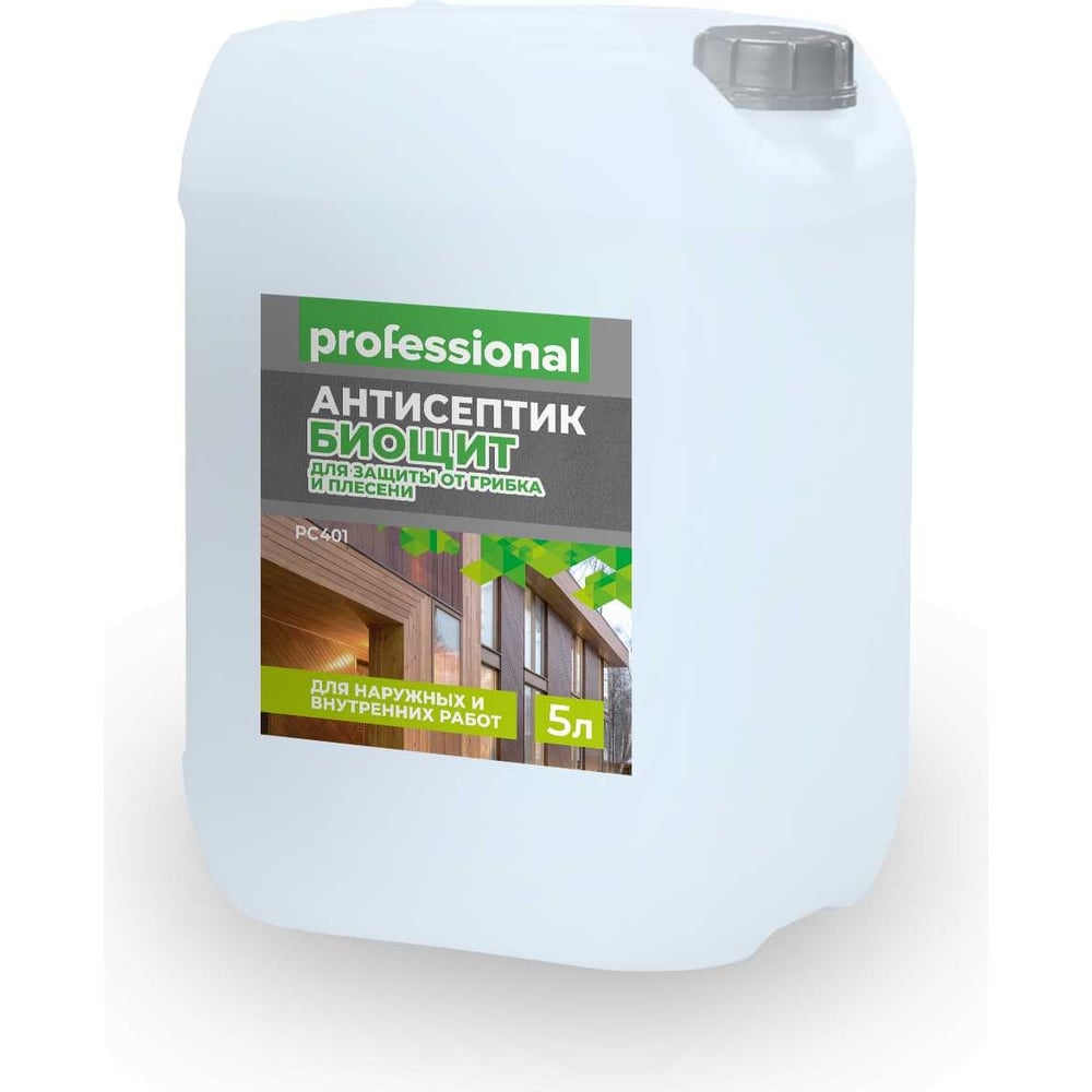 Антисептик Professional Биощит PC401 зеленый, для наружных и внутренних ...