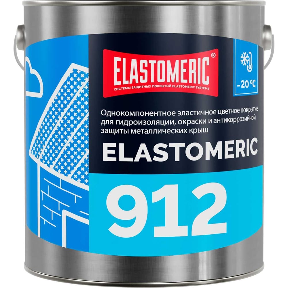 Жидкая резина для гидроизоляции крыши зимой Elastomeric Systems elastomeric 912 винно-красный, 3 ...