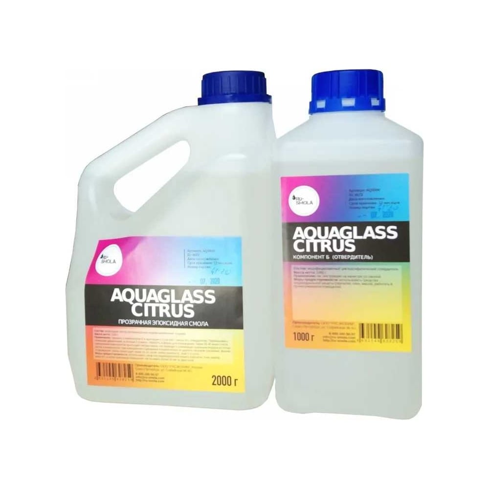 Низковязкая эпоксидная смола для творчества РУ-СМОЛА AquaGlass Citrus ...