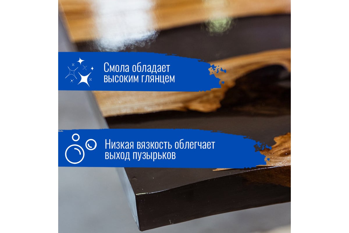 Эпоксидная смола РУ-СМОЛА MONOLIT 15 кг для заливки столешниц (стол ...