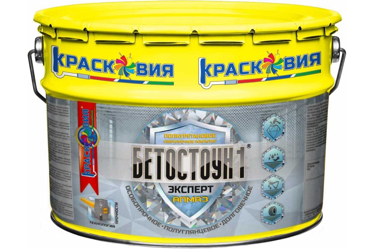 Полиуретановая полуглянцевая эмаль для бетонных полов Красковия ...