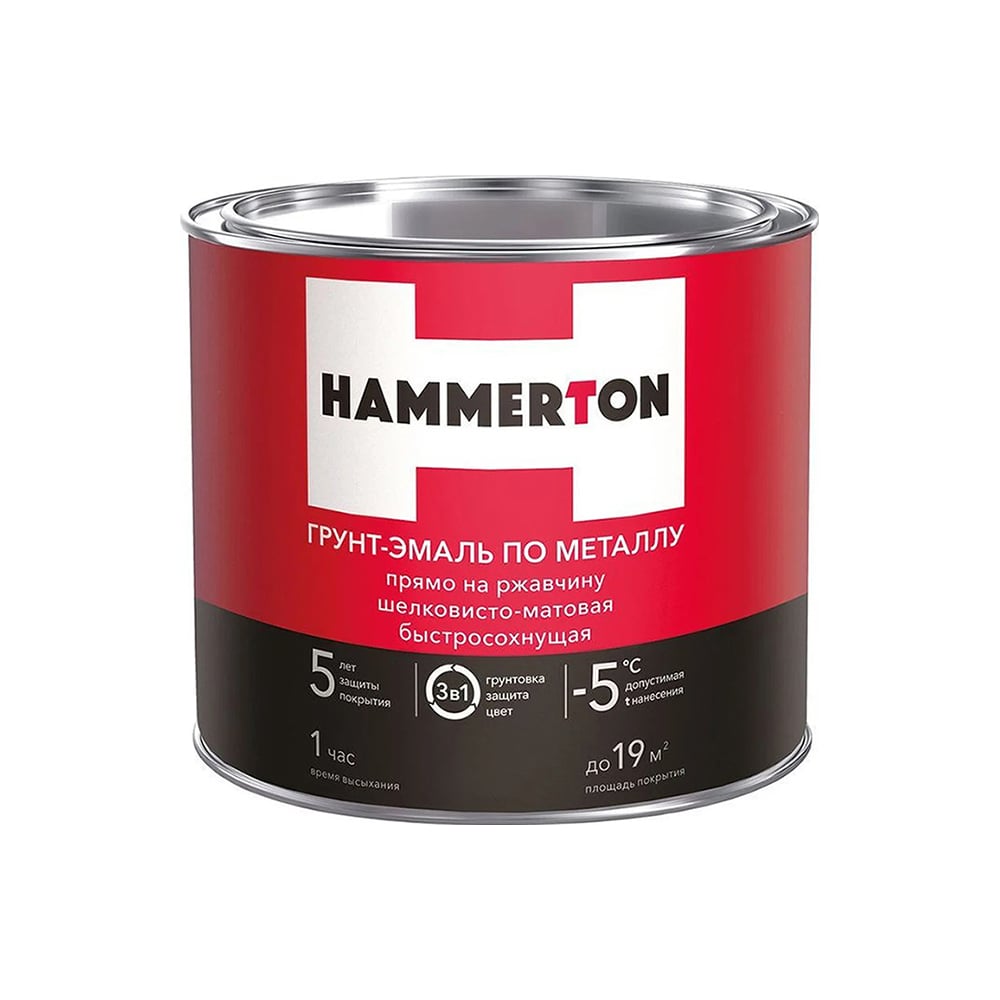 Грунт-эмаль по ржавчине Hummerton 3 в 1 белый 10 кг 1 205896 - выгодная ...