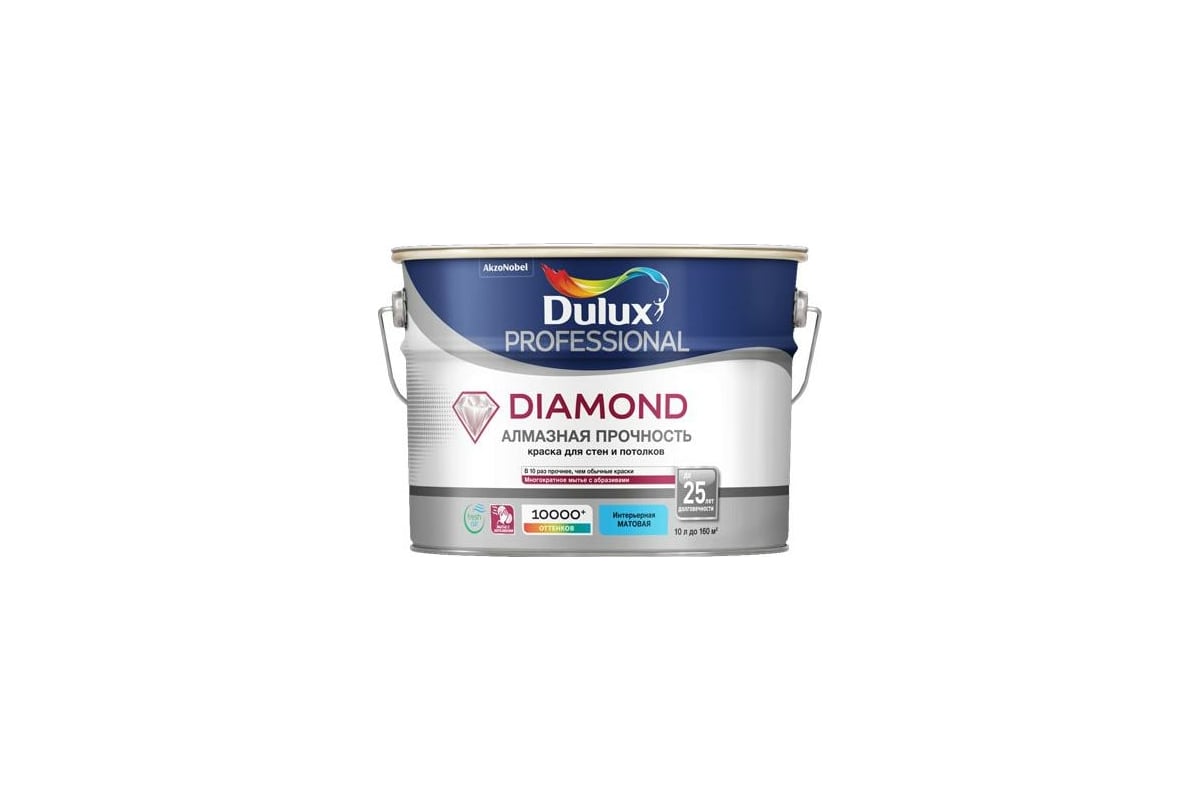 Краска для стен и потолков DULUX DIAMOND алмазная прочность ...