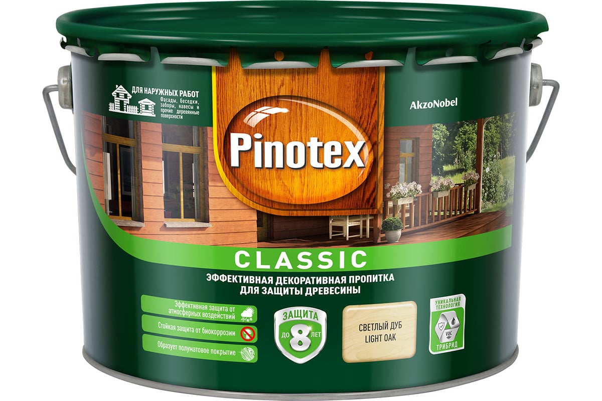 Декоративная пропитка для защиты древесины PINOTEX CLASSIC NW (светлый ...