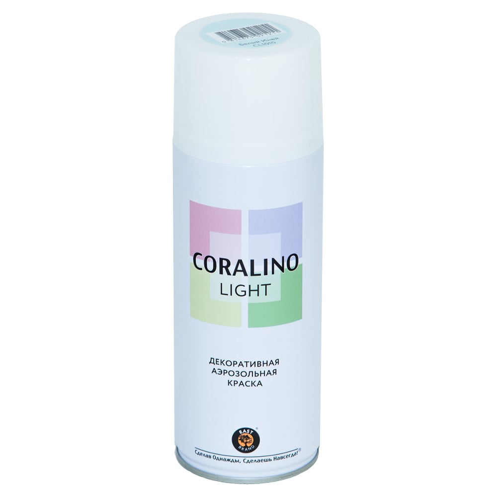 Декоративная аэрозольная краска CORALINO LIGHT Белый иней CL1010 ...