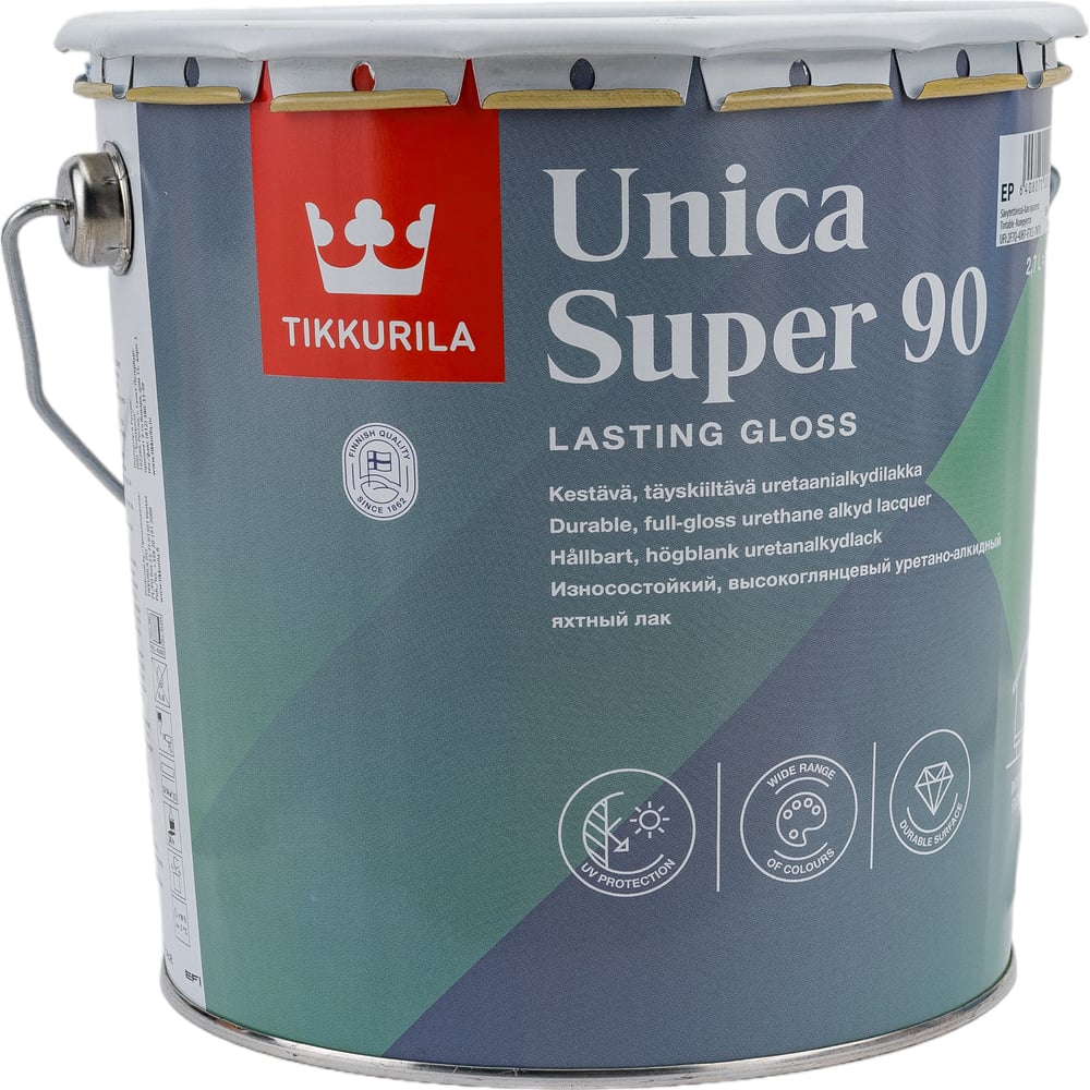 Лак TIKKURILA UNICA SUPER 90 алкидно уретановый универсальный ...