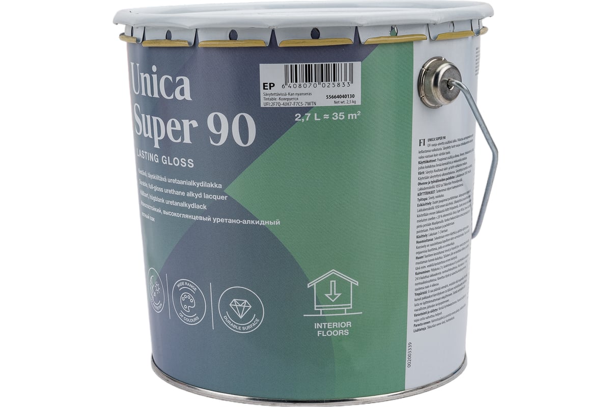 Лак TIKKURILA UNICA SUPER 90 алкидно уретановый универсальный ...