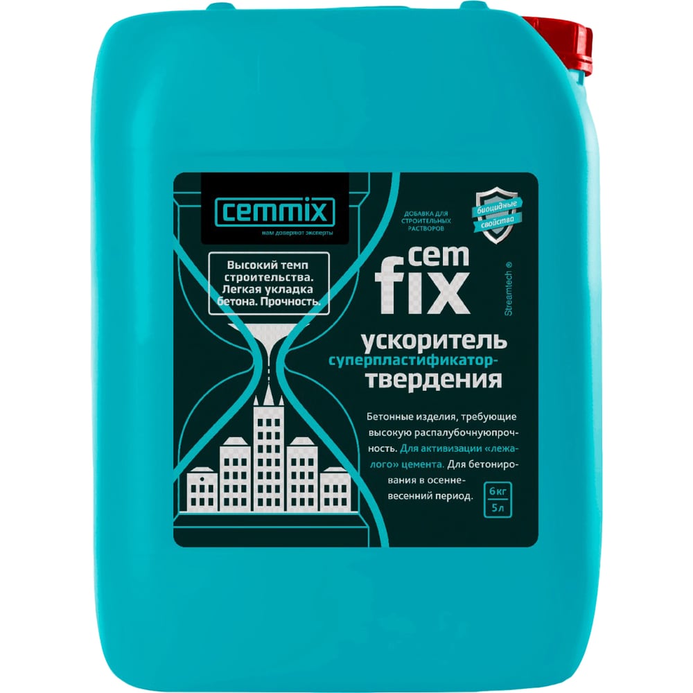 Ускоритель набора прочности Cemmix CemFix 5 л 206773 - выгодная цена ...