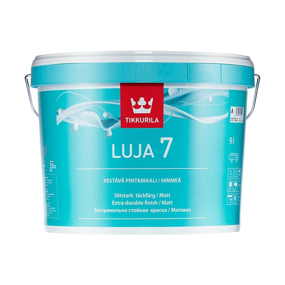 Краска Tikkurila LUJA 7 антигрибковая для влажных помещений, матовая ...