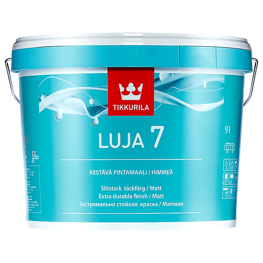 Краска Tikkurila LUJA 7 антигрибковая для влажных помещений, матовая ...