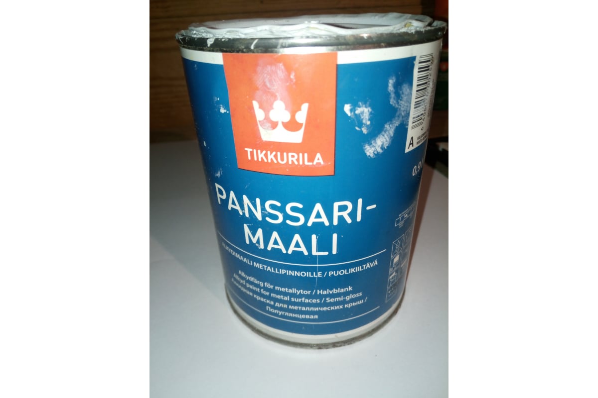 Краска TIKKURILA PANSSARIMAALI антикоррозионная для крыш и металла ...