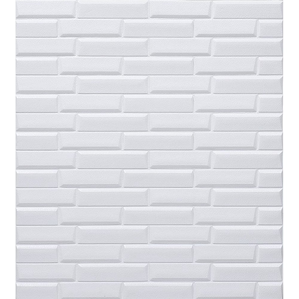 Самоклеящаяся 3D панель Dekorelle белый, размер 70x77 см, толщина 3 мм ...