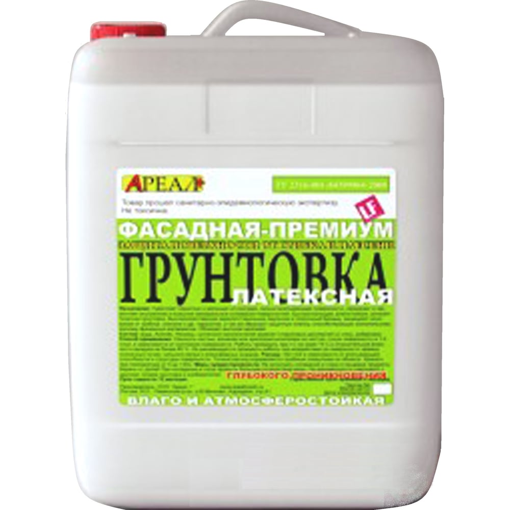 Фасадная грунтовка Ареал+ Premium 5 л А-358 - выгодная цена, отзывы ...