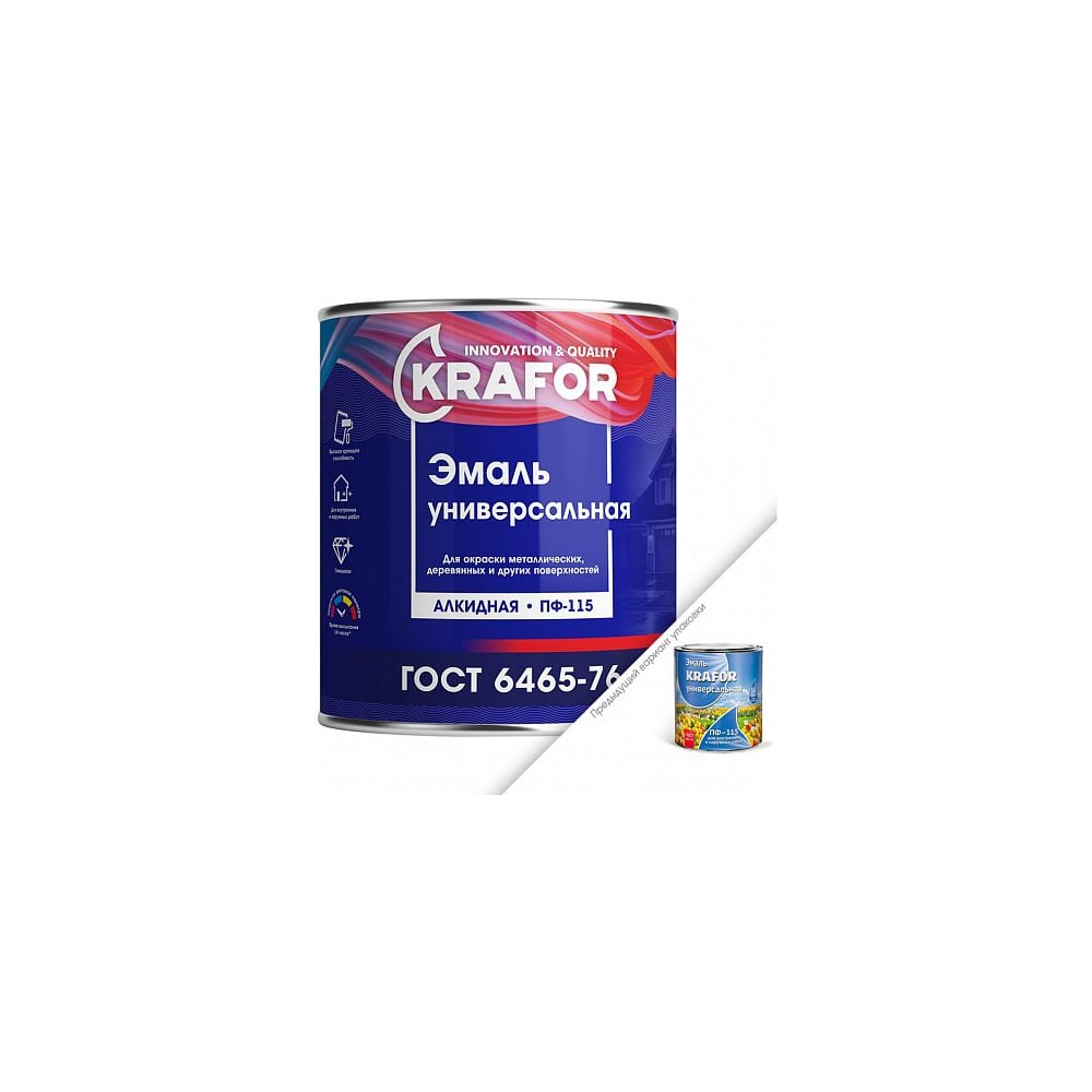 Эмаль KRAFOR ПФ-115 светло-фиолетовая 2,7 кг 6 25987 - выгодная цена ...