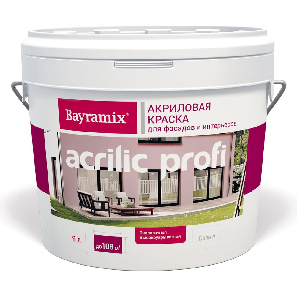 Вододисперсионная краска BAYRAMIX Acrilic Profi 13 кг / 9 л BAP-130/090 ...