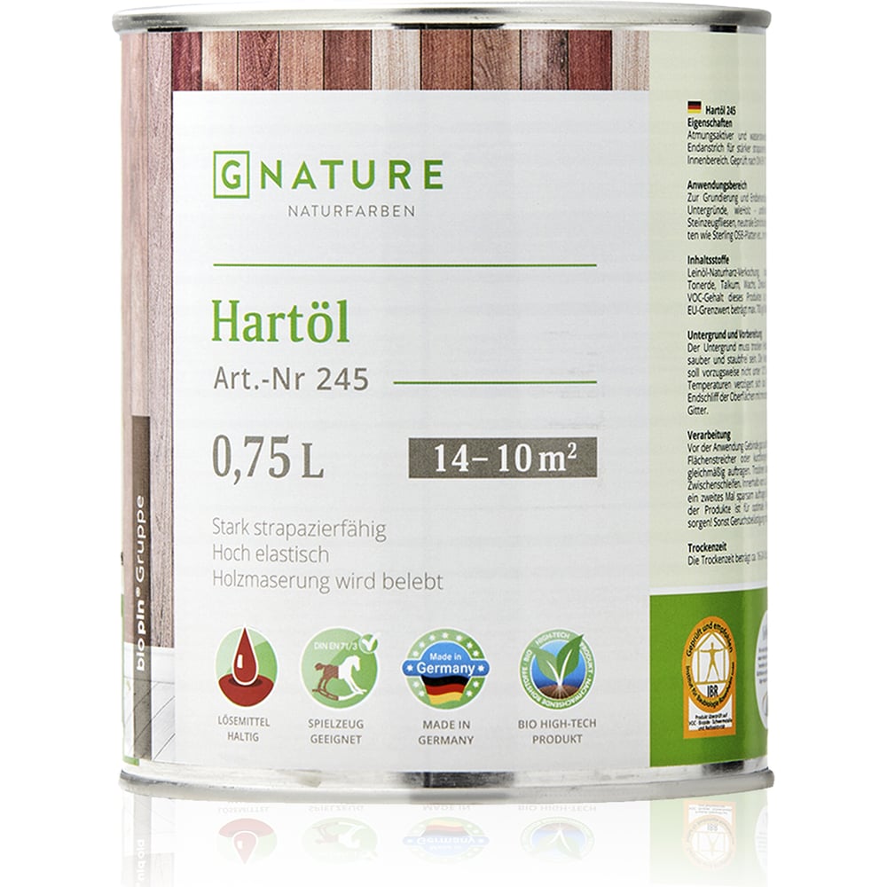 Твердое масло Gnature 245 Hartol, цвет: GN 2019, 0.75 л 2450075CGN2019 ...