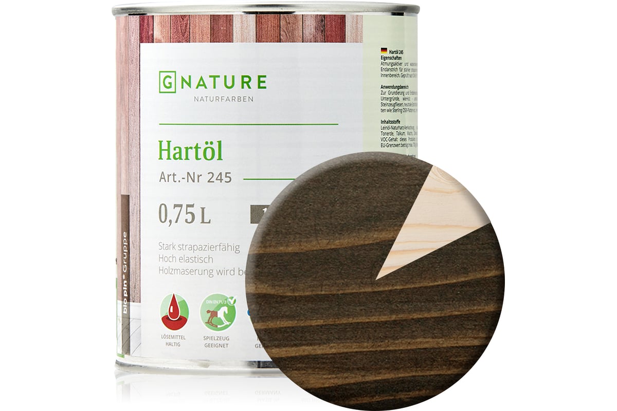 Твердое масло Gnature 245 Hartol, цвет: GN 2019, 0.75 л 2450075CGN2019 ...