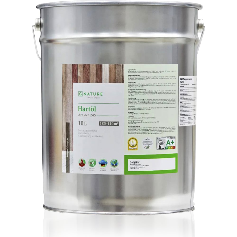 Твердое масло Gnature 245 Hartol, цвет: GN 2019, 10 л 2451000CGN2019 ...