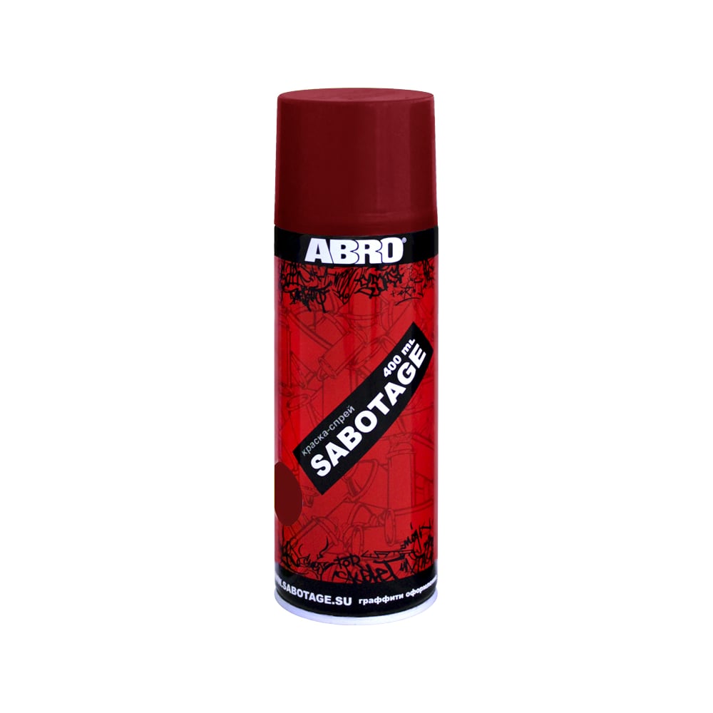 Аэрозольная краска ABRO INDUSTRIES INC Abro Sabotage 023 пунцовый, 400 ...