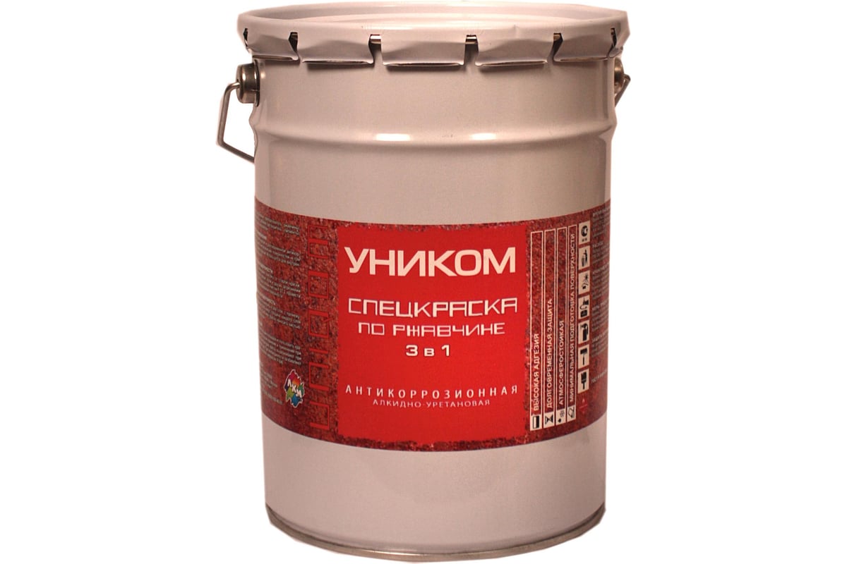 Спецкраска по ржавчине Уником 3в1 белая 5кг 2501 - выгодная цена ...