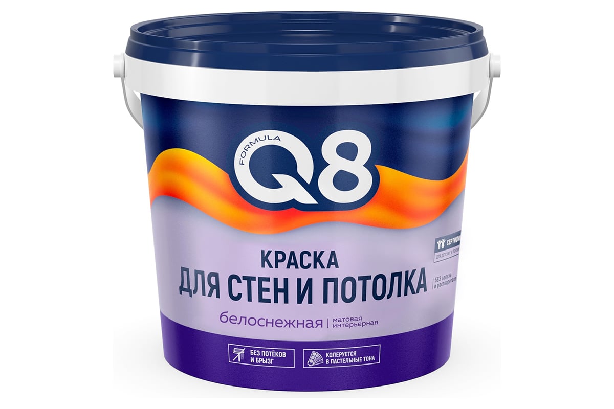 Водно-дисперсионная краска для стен и потолков ПРЕСТИЖ "FORMULA Q8" 1.4 ...