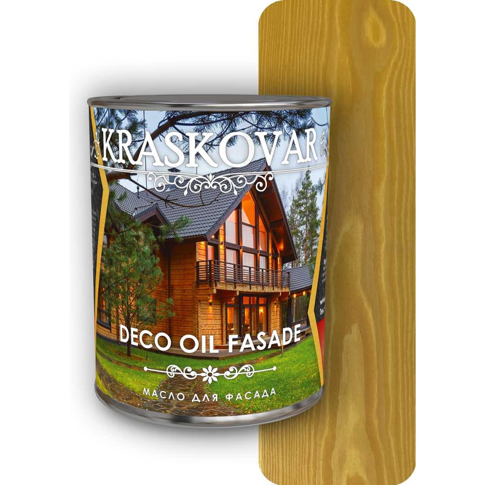 Масло для фасада Kraskovar Deco Oil Fasade ель, 0.75 л 1316 - выгодная ...