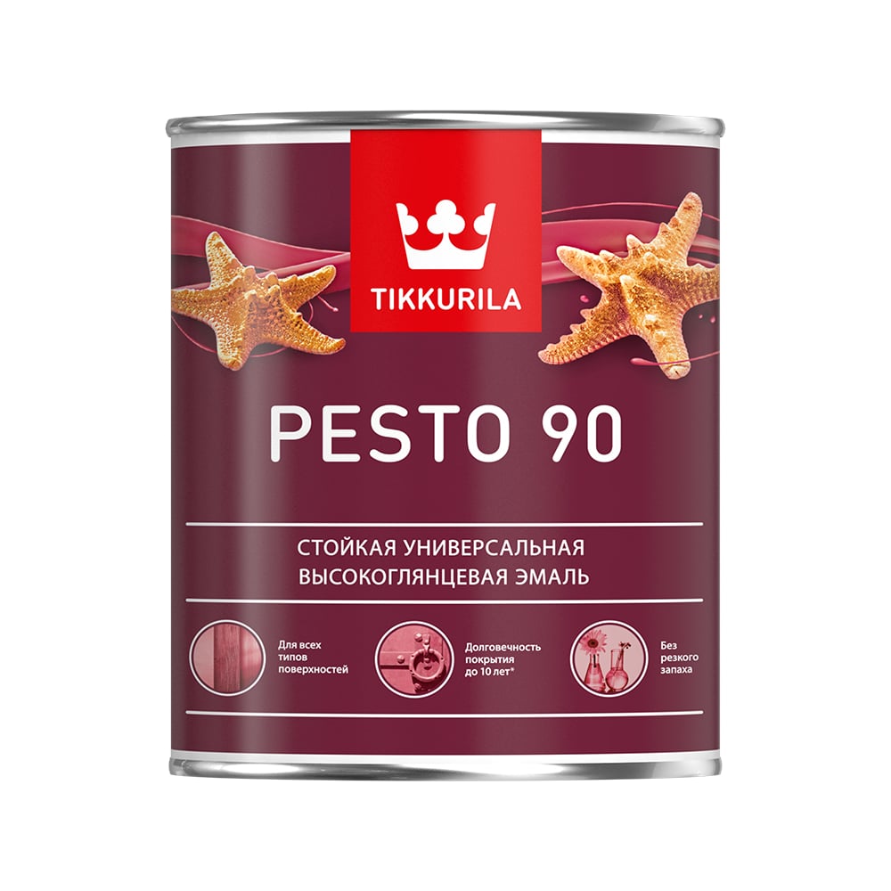 Эмаль Tikkurila PESTO 90 база С высокоглянцевая 0,9 л 700001079 ...
