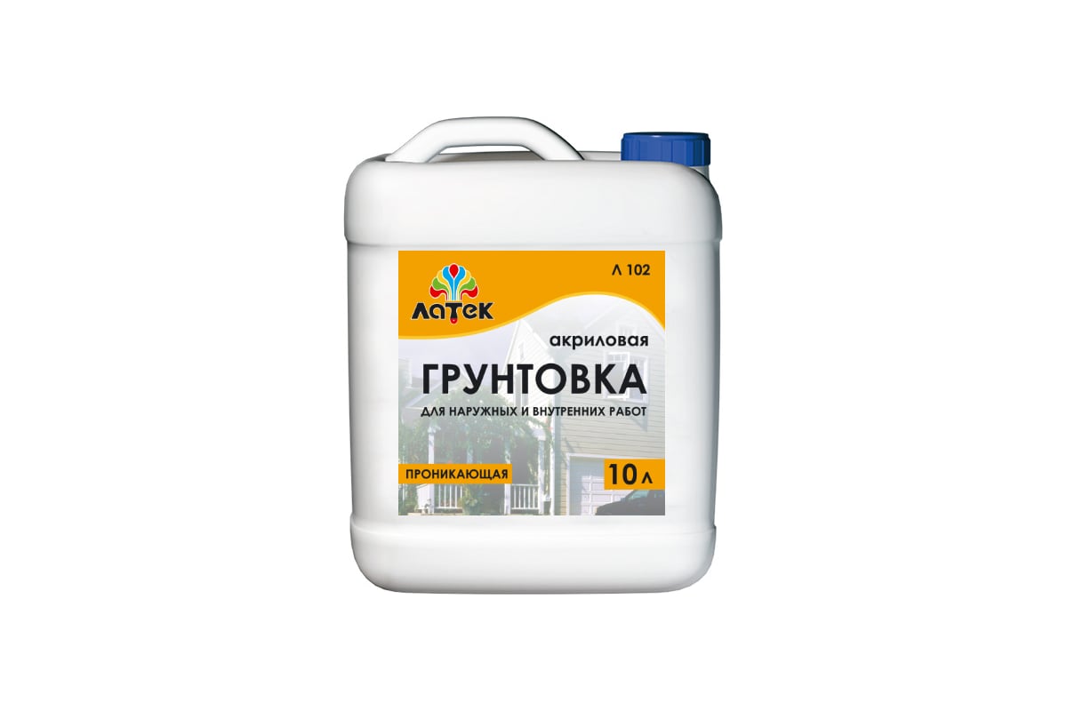 Грунт для наружных и внутренних работ Латек Л102 10 л 00-00001488 ...