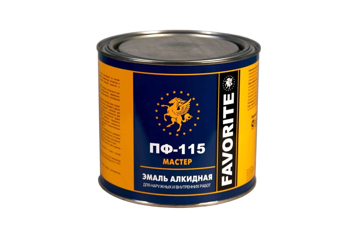 Эмаль ФАВОРИТ ПФ-115 синяя 2,4 кг МАСТЕР, ГОСТ 6465-76 77259 - выгодная ...