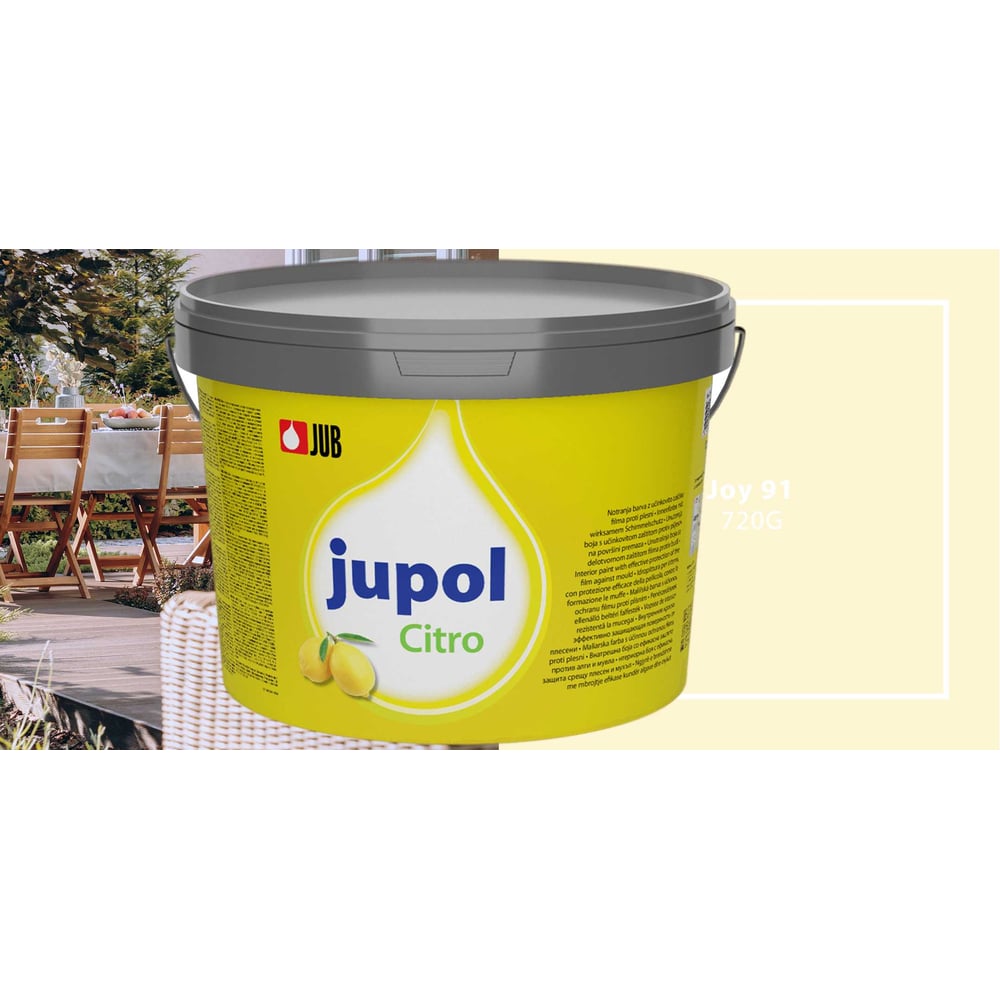 Краска для стен и потолков с запахом лимона JUB JUPOL CITRO 2л, цвет ...