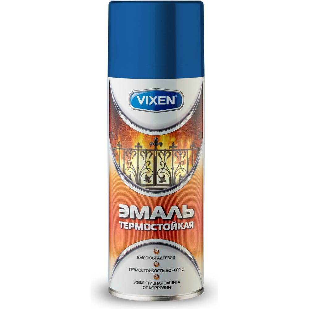 Термостойкая эмаль Vixen синий аэрозоль 520 мл VX-53008 - выгодная цена ...