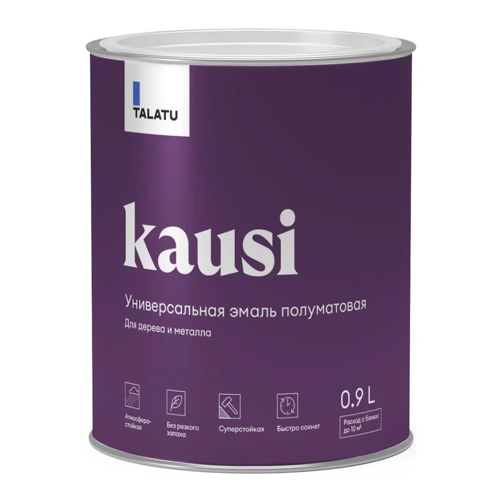 Универсальная эмаль TALATU полуматовая для дерева и металла База С ...