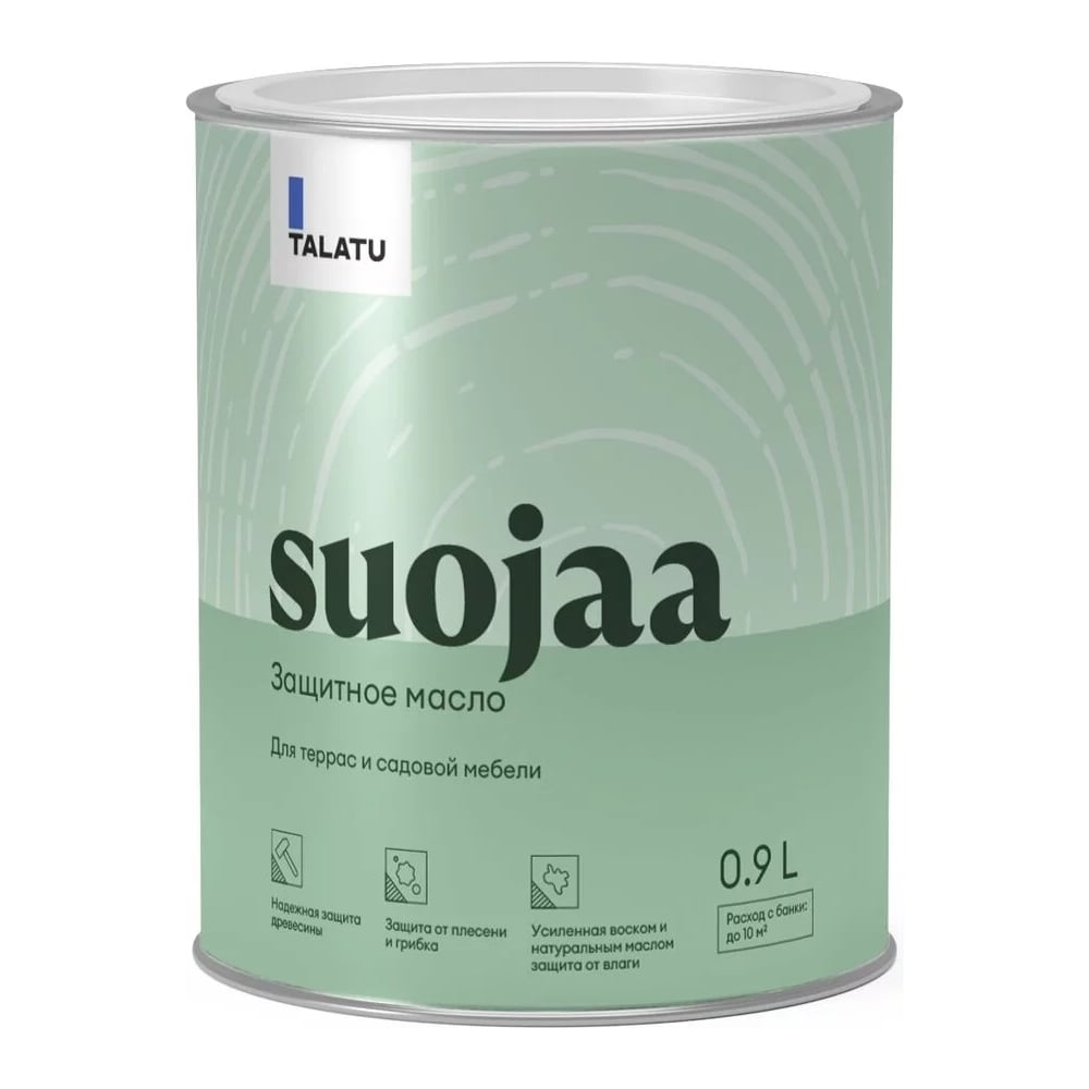 Масло TALATU защитное для террас и садовой мебели Suojaa 0,9 л 270958 ...