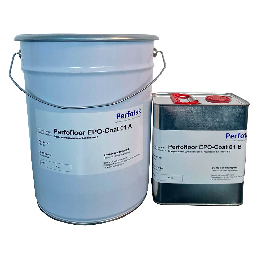 Perfotak Perfofloor EPO-Coat 01 A + EPO-Coat 01 B (01A — упаковка 8 кг ...