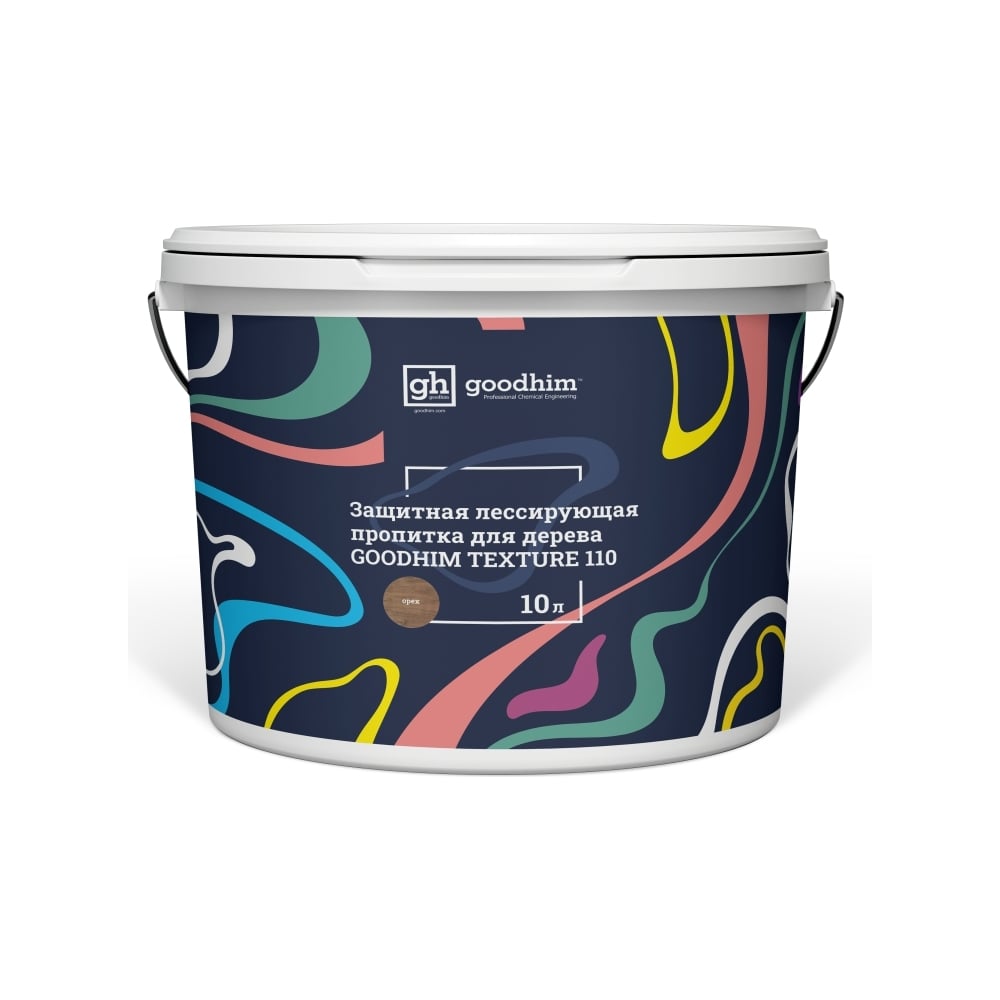 Защитная лессирующая пропитка для дерева Goodhim TEXTURE 110 Орех 10 л ...