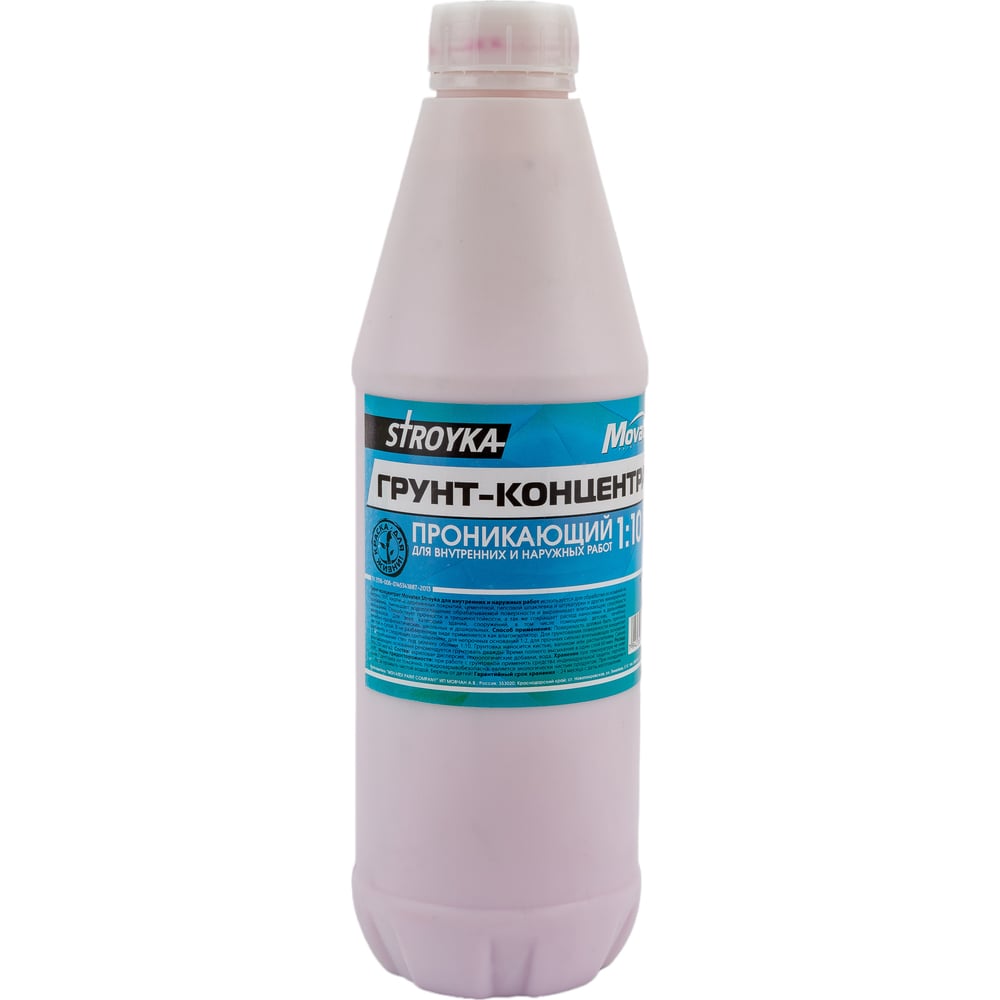 Грунт-концентрат для наружных и внутренних работ Movatex Stroyka 1 л ...