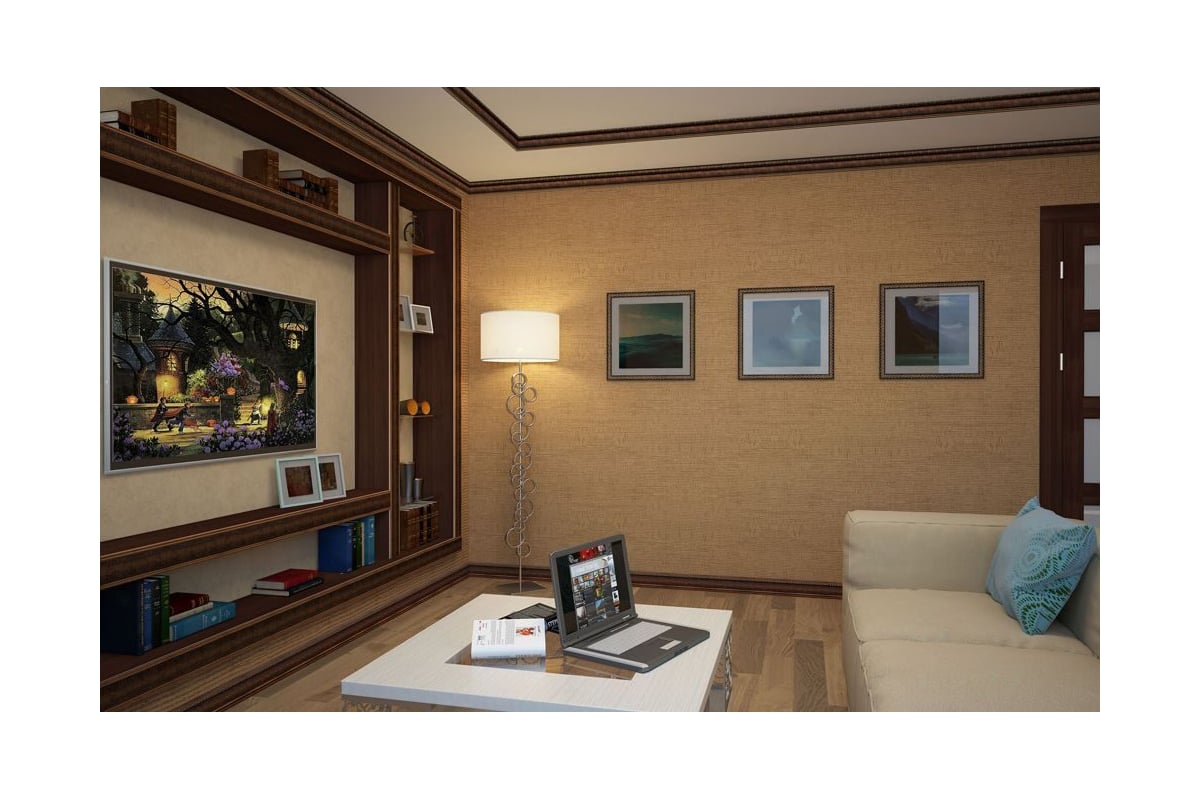 Молдинг Cosca Decor интерьерный багет, 30x10x2400 мм, Античная медь ...