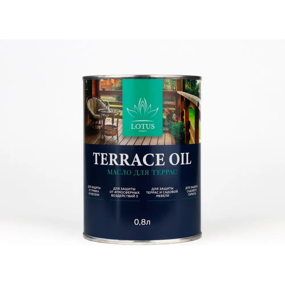 Масло для террас LotusArt Орех Lotus Select Terrace Oil 0,8л ...