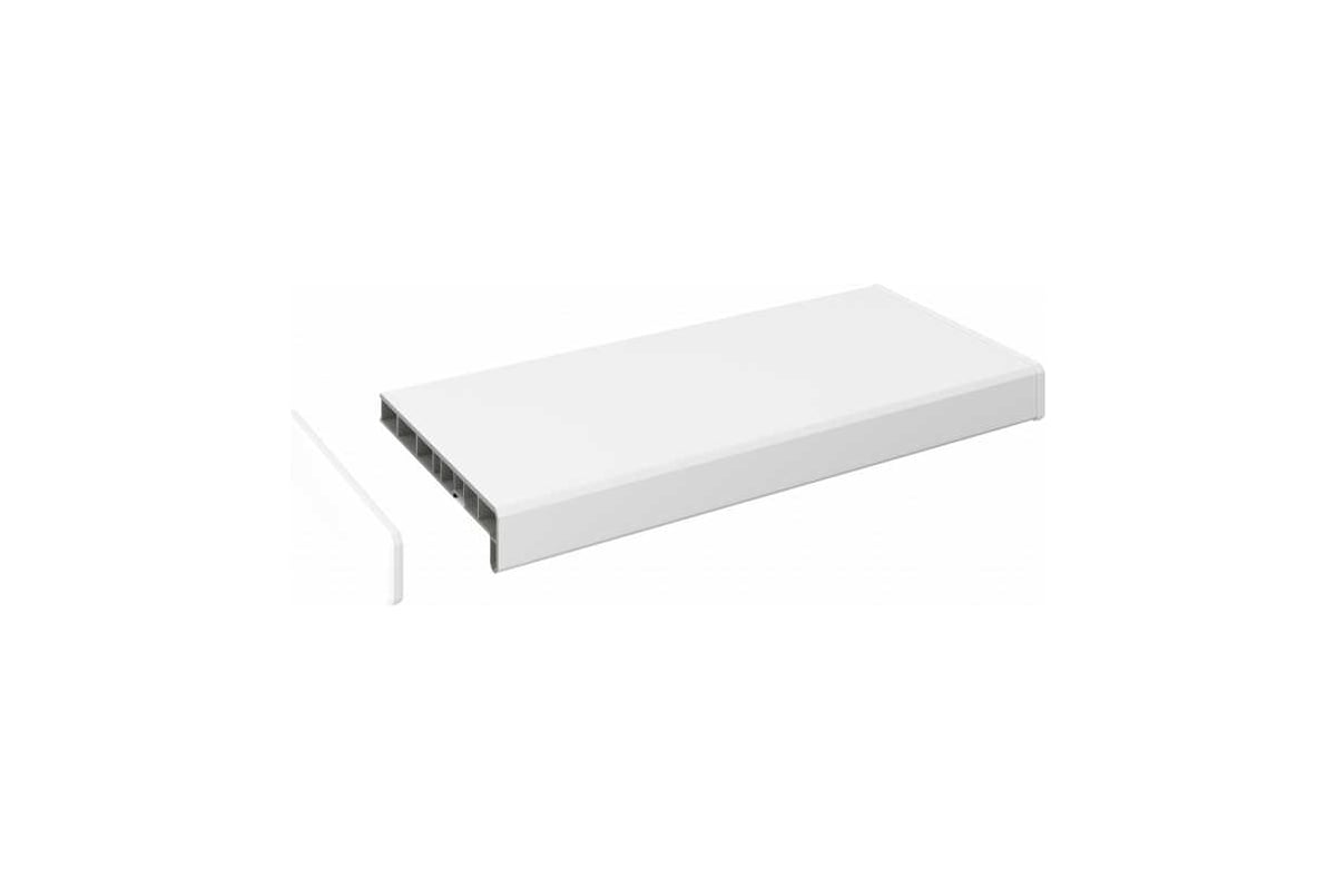 Подоконник ПВХ Vitrage Витраж дизайн белый матовый, 1000x200 мм 01.06 ...