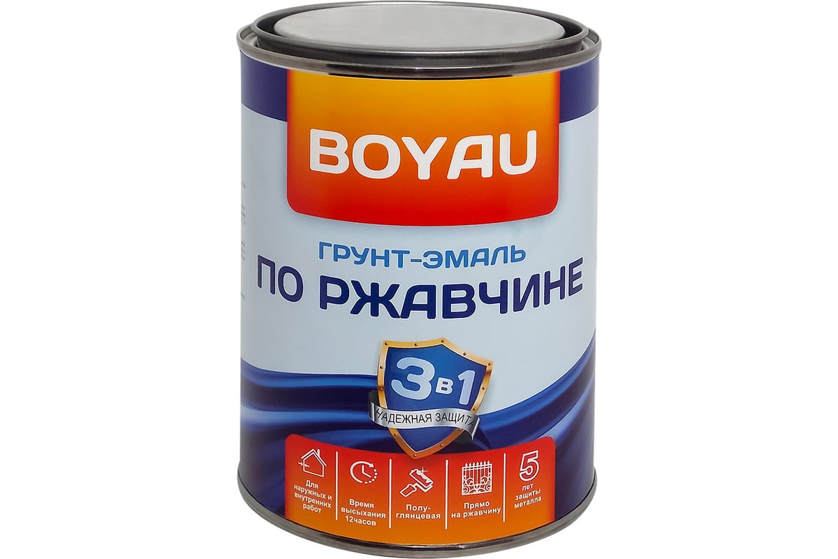 Антикоррозионная эмаль-грунт по ржавчине 3в1 Lakko шок.-корич., 1 л ...