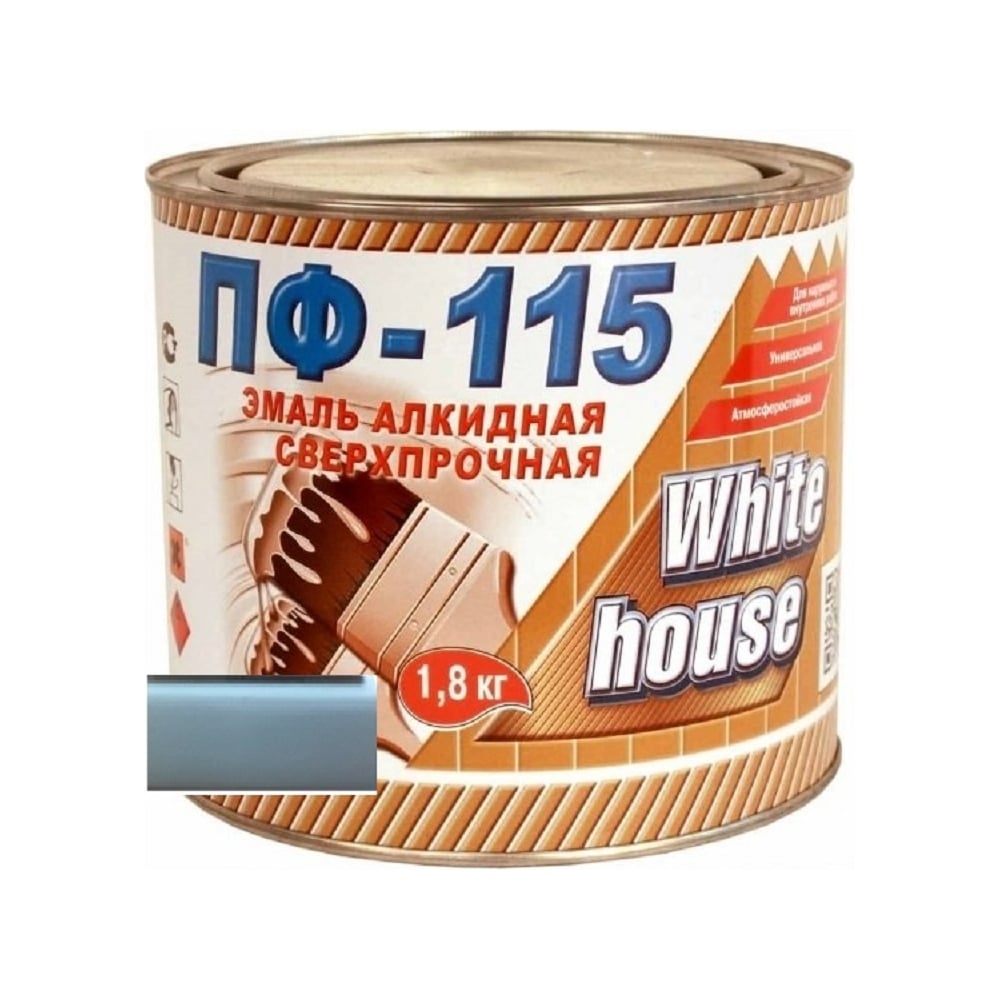 Эмаль White House ПФ-115 (серая; 1.8 кг) 15237 - выгодная цена, отзывы ...