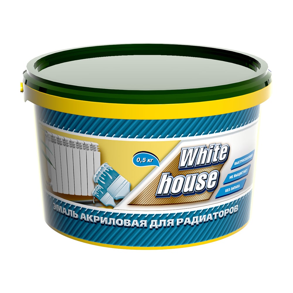 Акриловая эмаль для радиаторов White House (белая; 0.5 кг) 14372 ...
