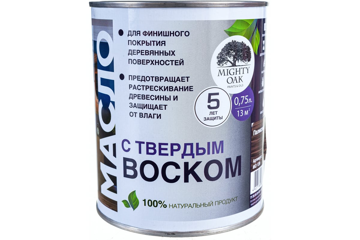 Масло с твёрдым воском Mighty Oak (палисандр; 0.75 л) MO139 - выгодная ...