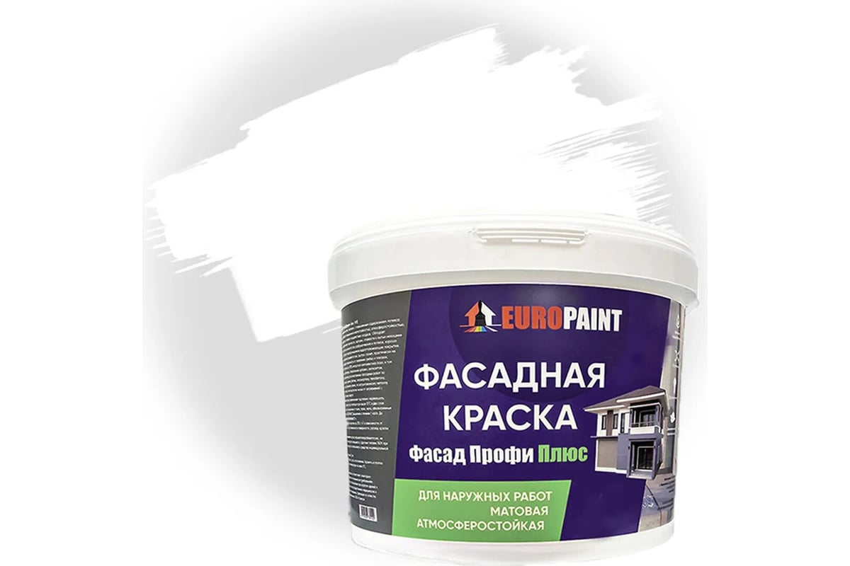 Фасадная краска EUROPAINT белый 1111_4Б - выгодная цена, отзывы ...