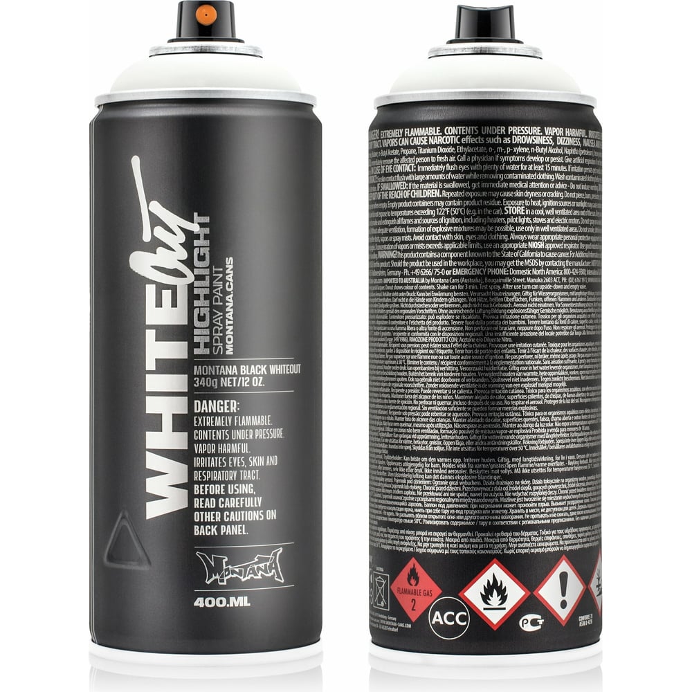 Краска MONTANA BLACK WHITEOUT белая, 0.4 л 9150 BLK - выгодная цена ...